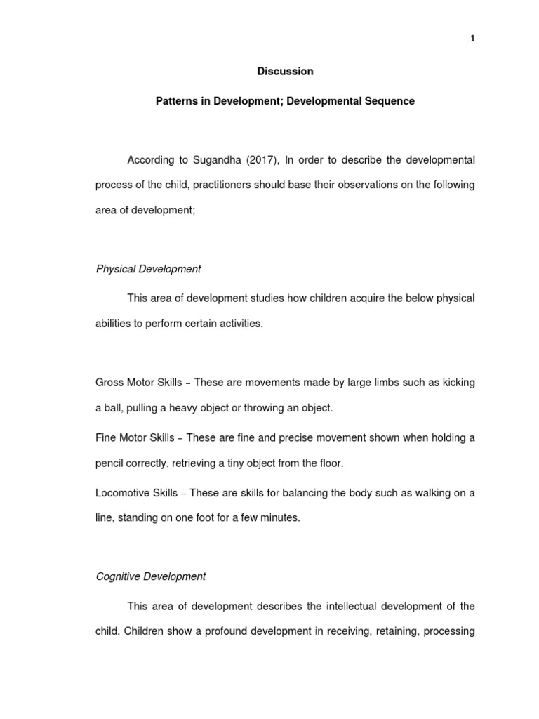 Discussion Patterns in Development Developmental Sequence | Download ...