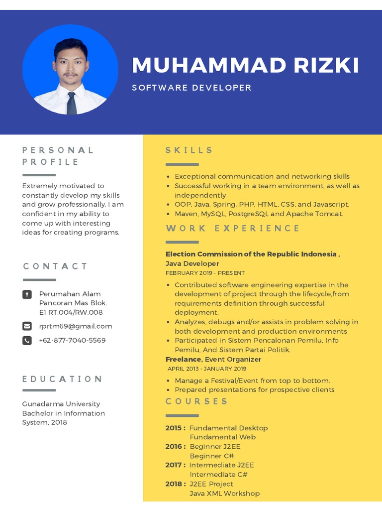 Muhammad Rizki CV 2019 | PDF