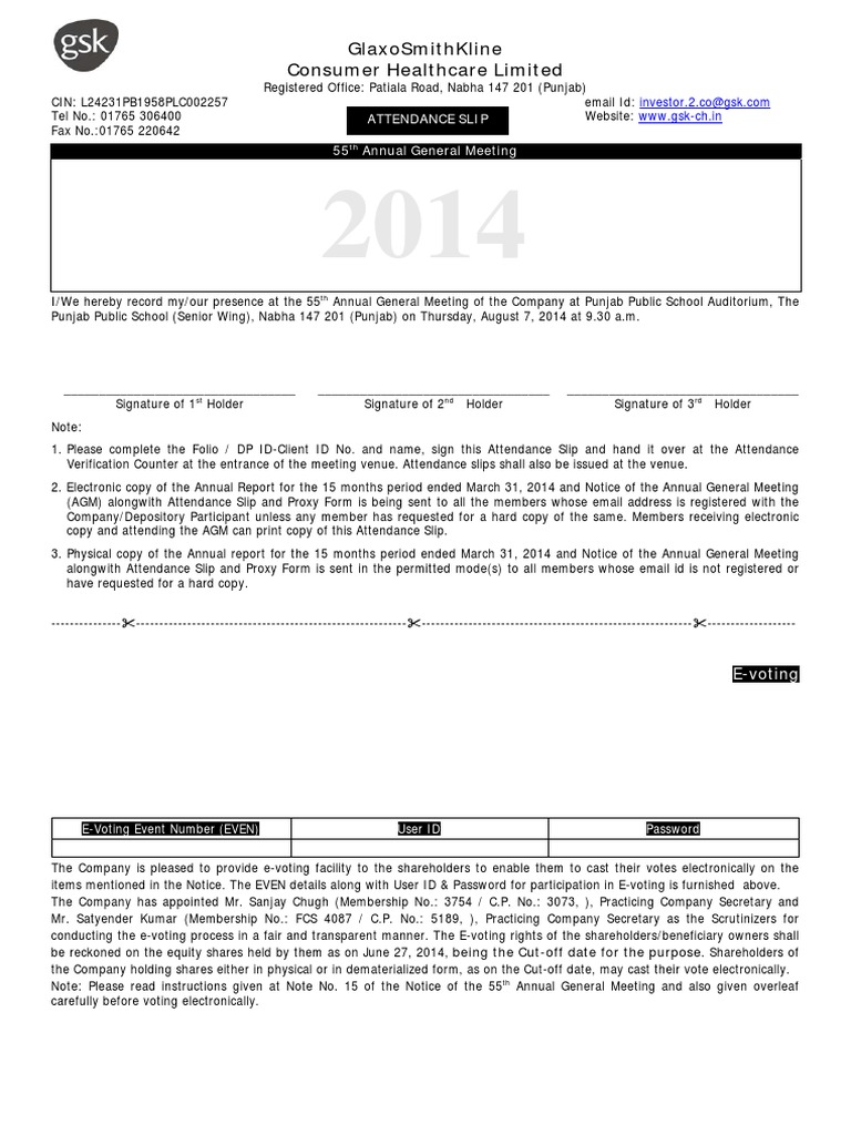 GSK Annual Report 2013 PDF | PDF | Electronic Voting | Password