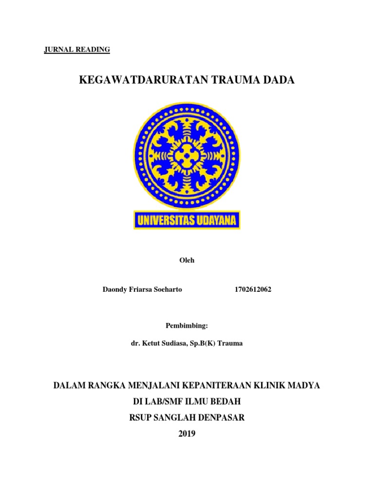 Kegawatdaruratan Trauma Dada | PDF