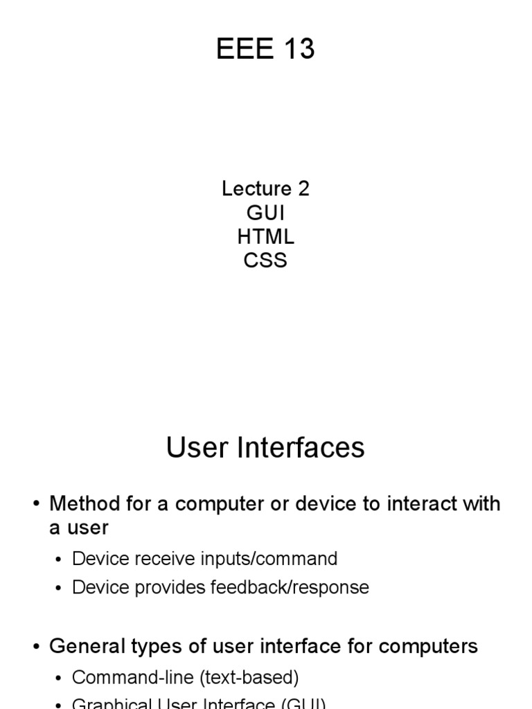 Lec02 HTML Css PDF | PDF | Html Element | Html