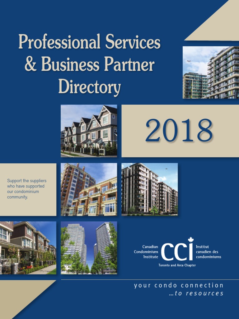 Your Condo Connection: The 2018 CCI Toronto Professional Services and ...
