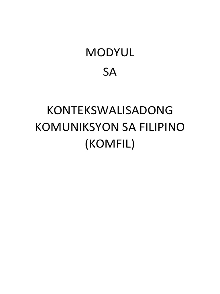 Module in Komfil | PDF