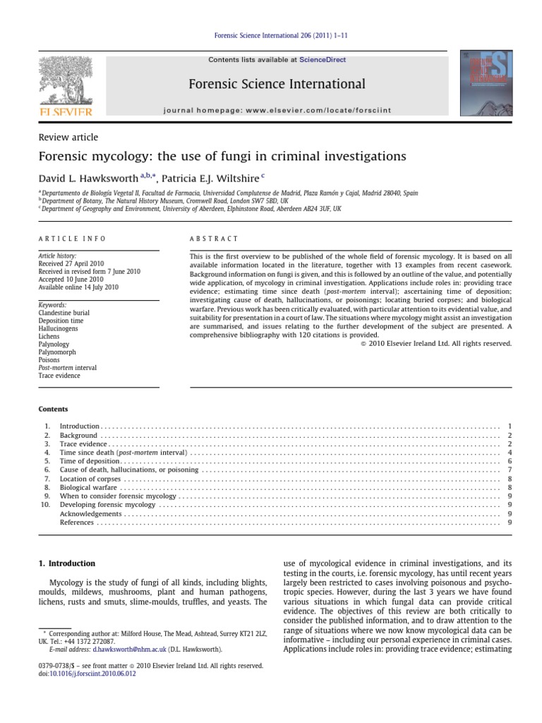 Forensic Mycology in Criminal Cases | PDF | Fungus | Spore
