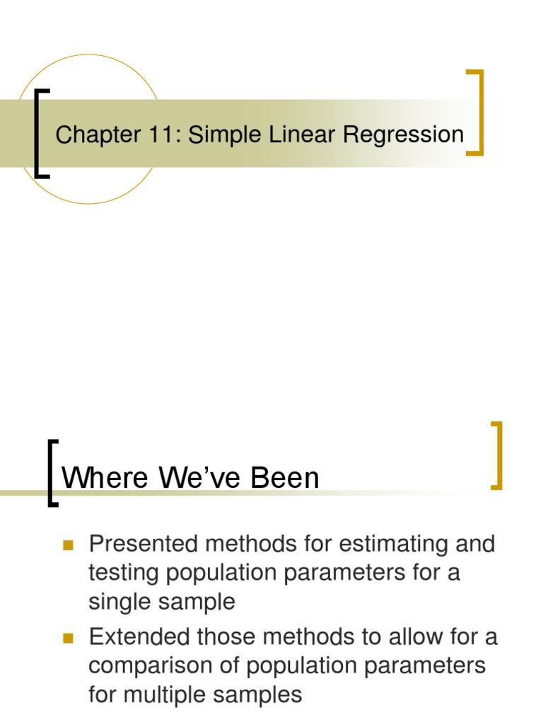 Chapter 11: Simple Linear Regression | PDF | Errors And Residuals | Regression Analysis