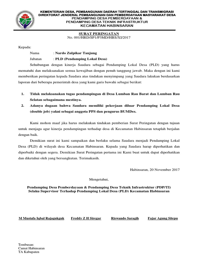 Surat Peringatan | PDF