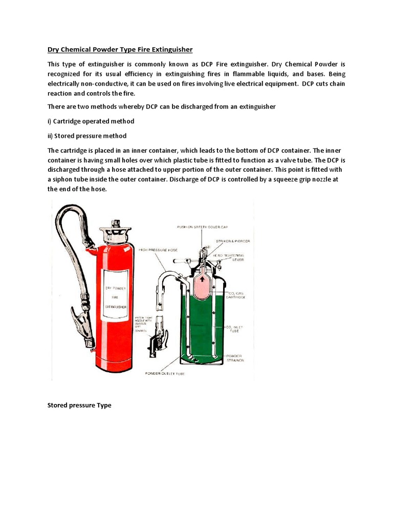DCP Fire Extinguisher Overview and Diagram | PDF | Home & Garden