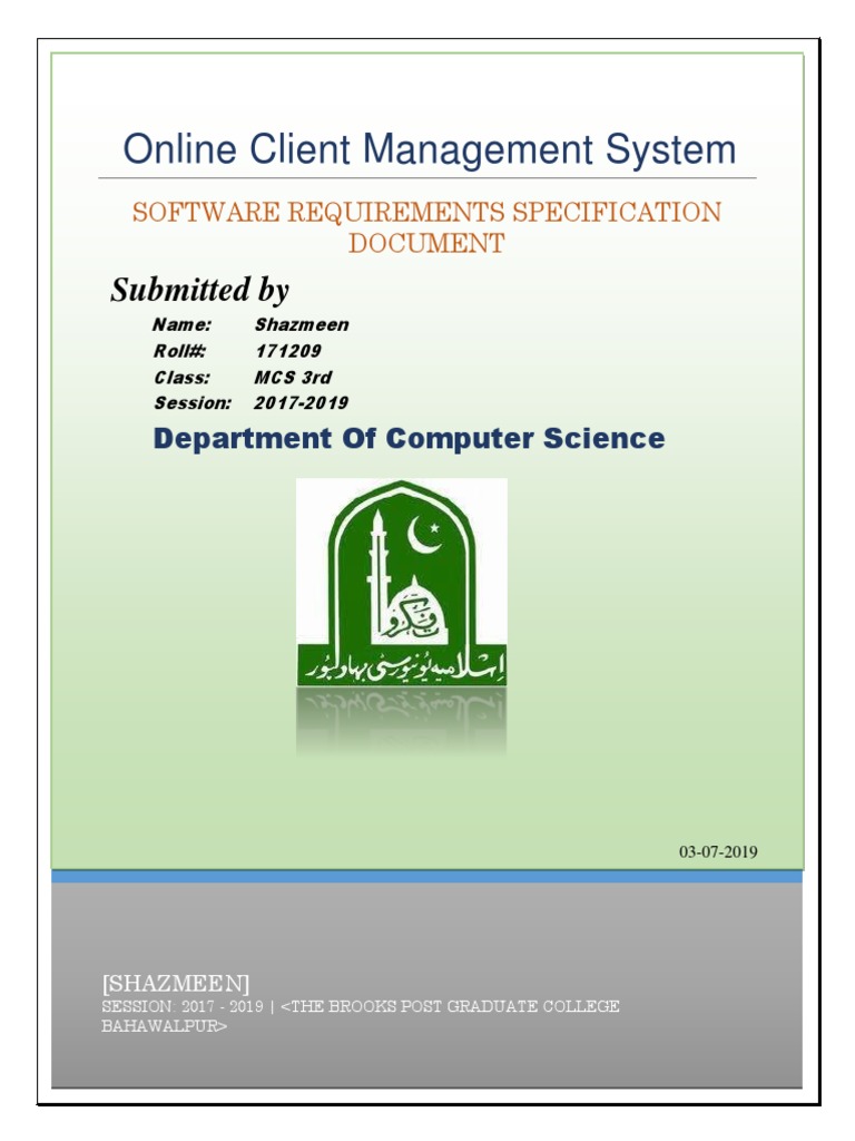 Online Client Management System SRS | PDF | Microsoft Sql Server ...