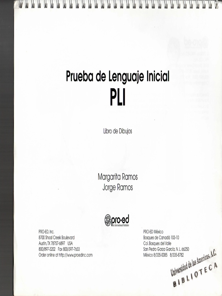 Prueba de Lenguaje Inicial PLI | PDF