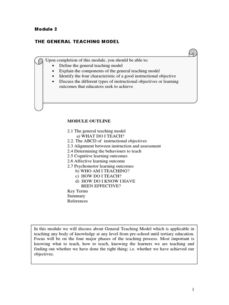 A Guide to the General Teaching Model: Understanding its Key Components ...