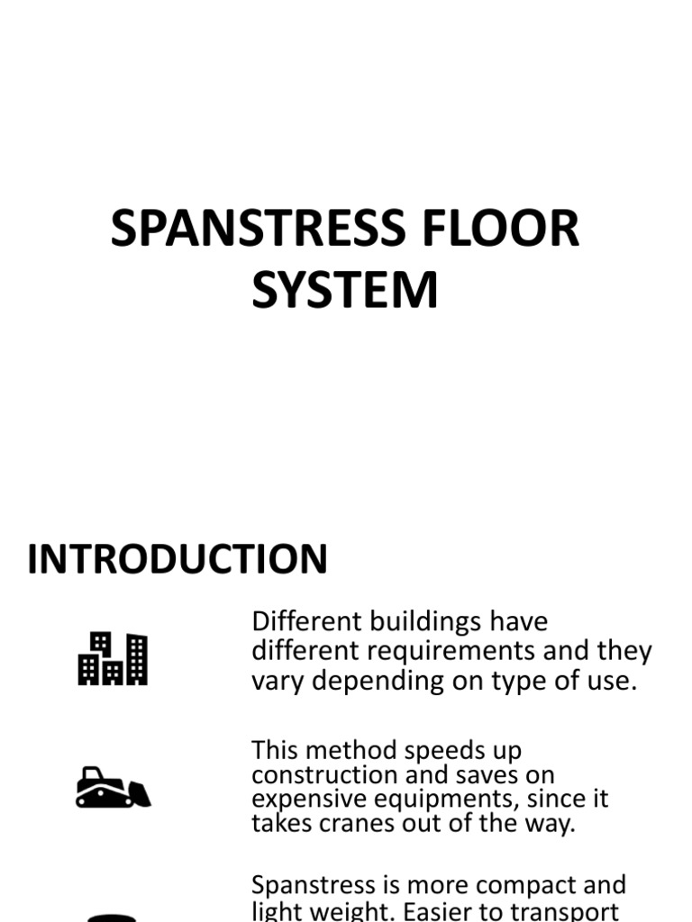 SPANSTRESS FLOOR SYSTEM.pptx | Prestressed Concrete | Precast Concrete