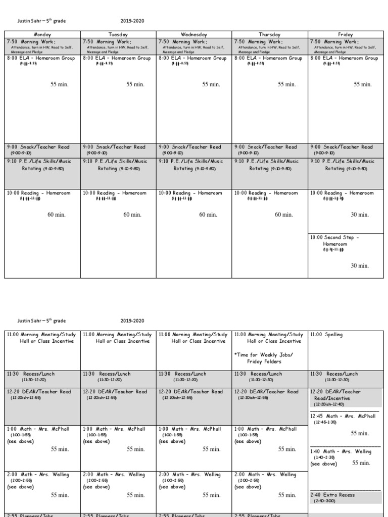 2019-2020 Template - Lesson Plans | PDF | Schools | Educational ...