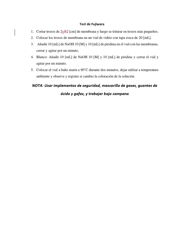 Test Fujiwara | PDF