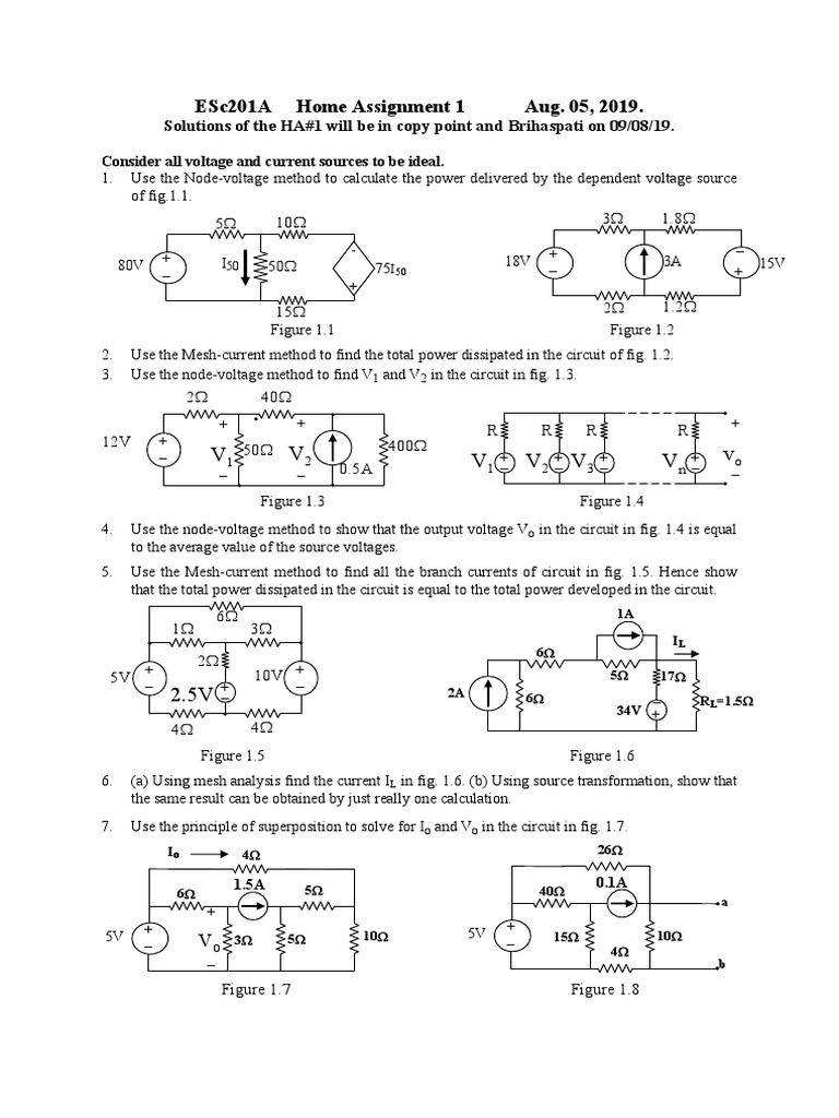 ESc201A HA1 02 - 08 19 PDF | PDF | Analog Circuits | Electronic Circuits