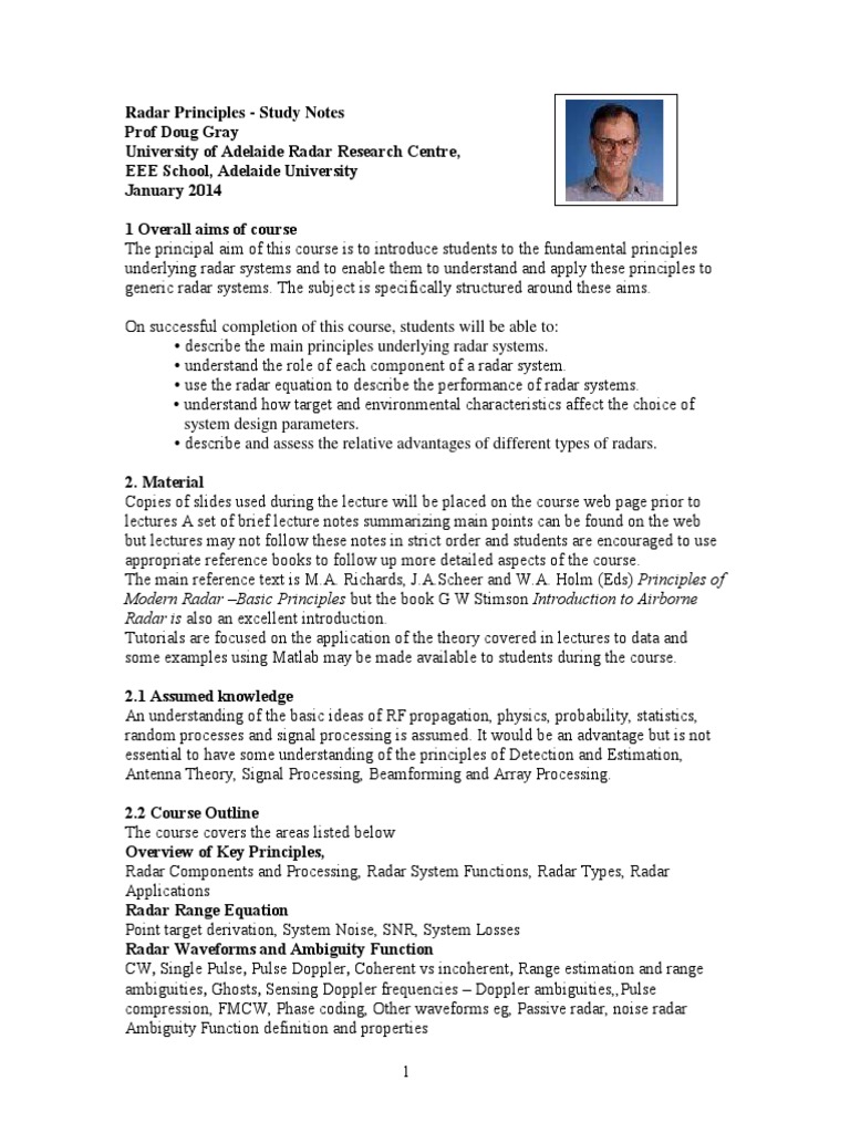 Introduction to Radar Systems Course | PDF | Radar | Radio Spectrum