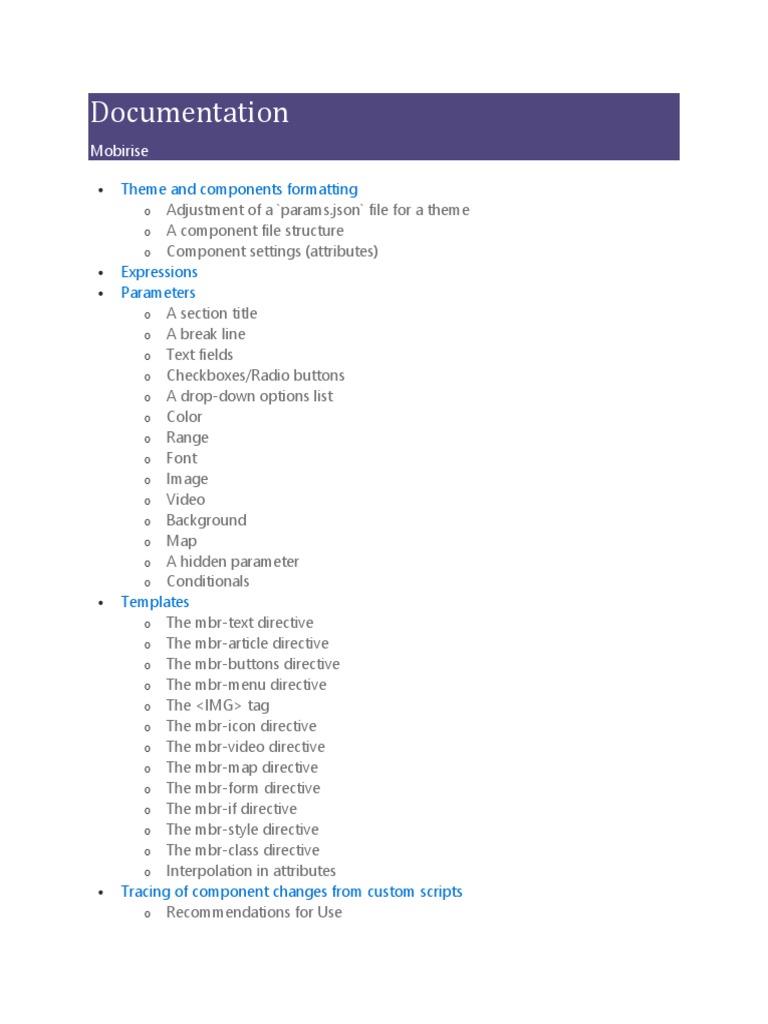 Mobirise Tutorial | PDF | Subroutine | Parameter (Computer Programming)