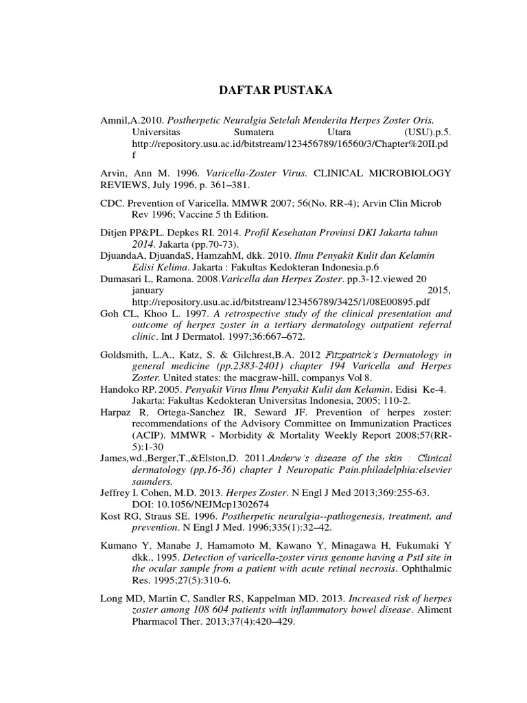 Daftar Pustaka | Download Free PDF | Herpes Simplex | Virus