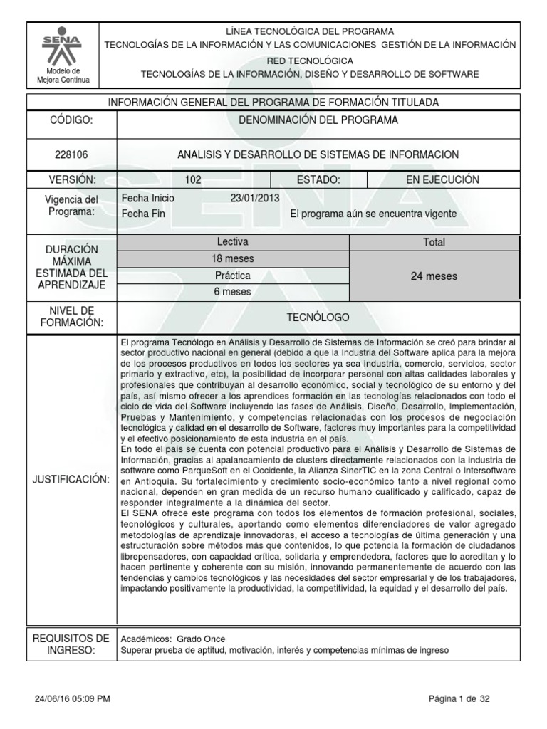 ADSI Contenido Programático Sena | PDF | Ingeniería de software | Software