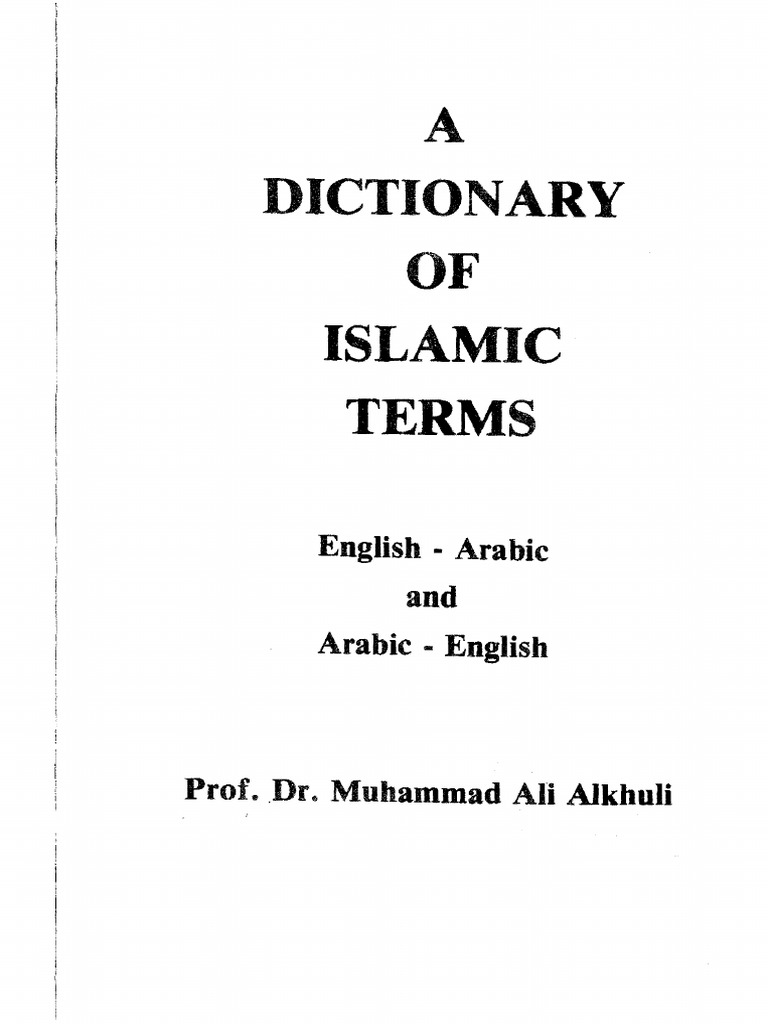 Dictionary of Islamic Terms PDF | PDF | Arabic | Abrahamic Religions