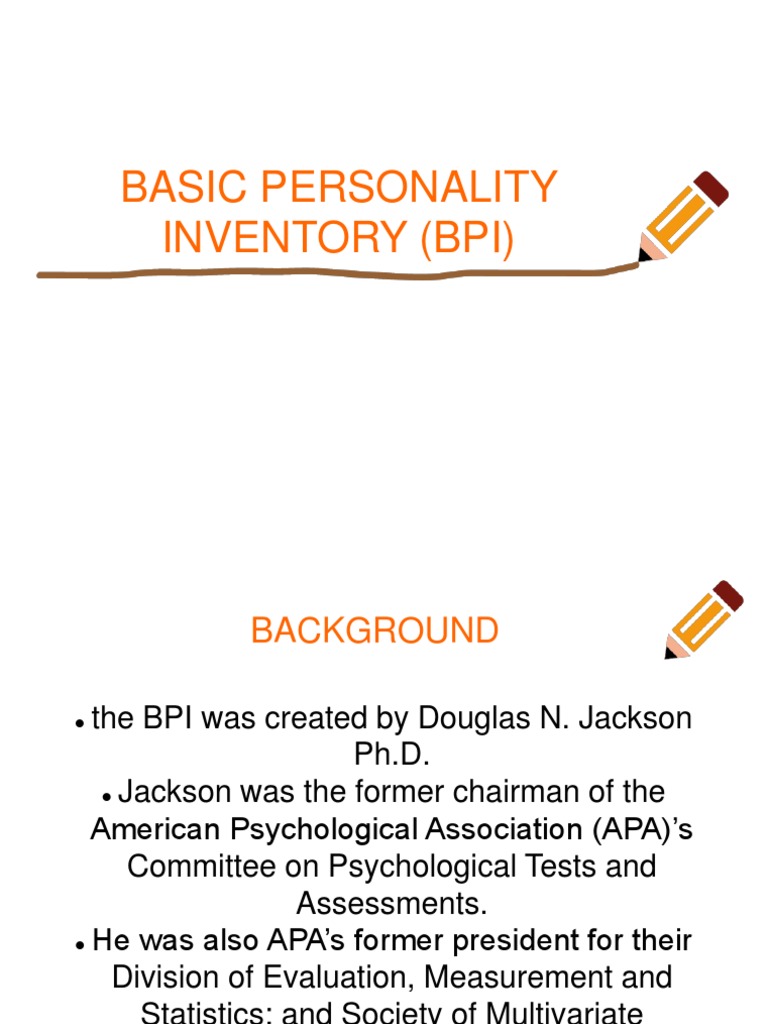 Basic Personality Inventory (Bpi) | PDF