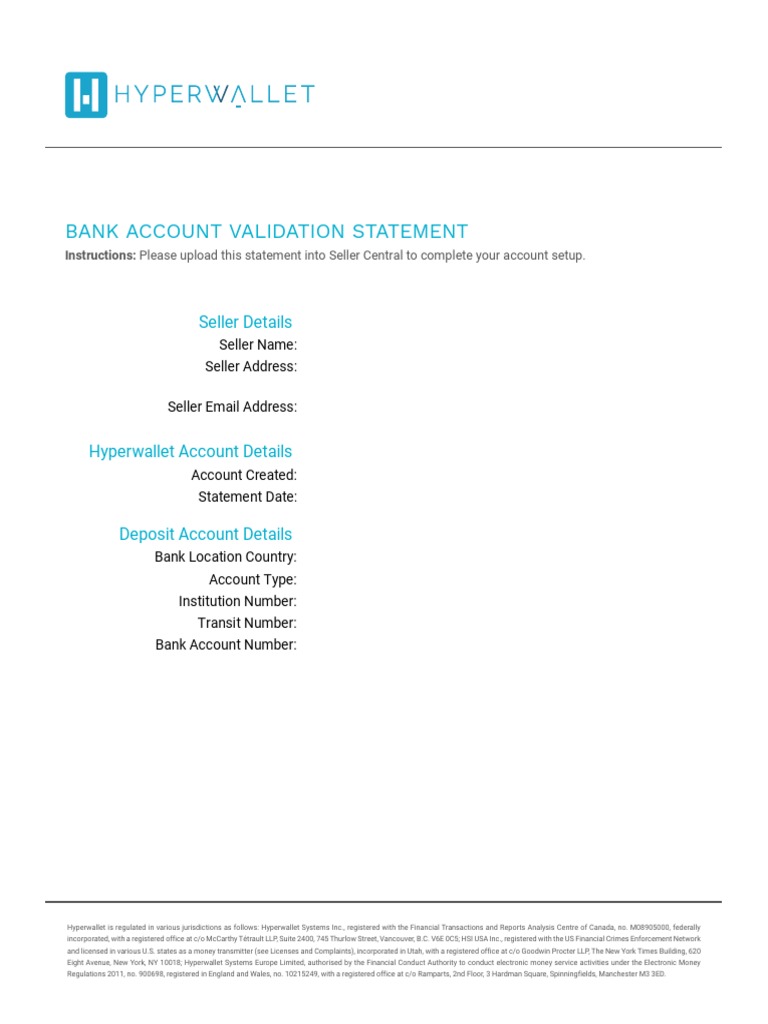 Amazon Bank Account Validation Statement CA | PDF | Deposit Account | Banks
