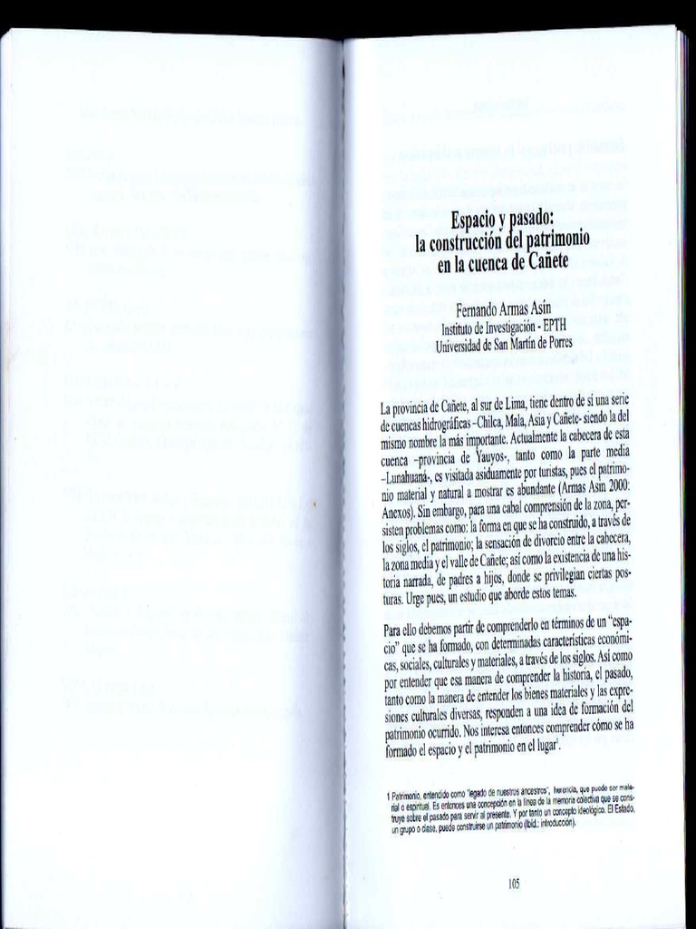 ARMAS ASÍN, Fernando“Espacio y pasado. La construcción del patrimonio ...