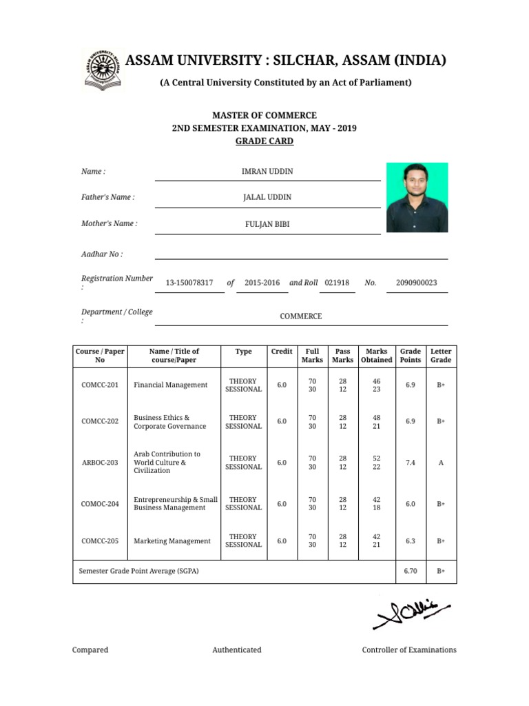 Mark Sheet | PDF