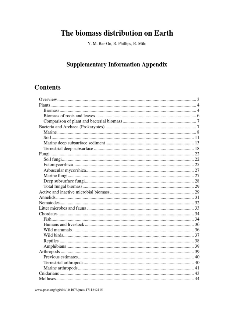 Global Biomass Distribution Analysis | PDF | Archaea | Bacteria