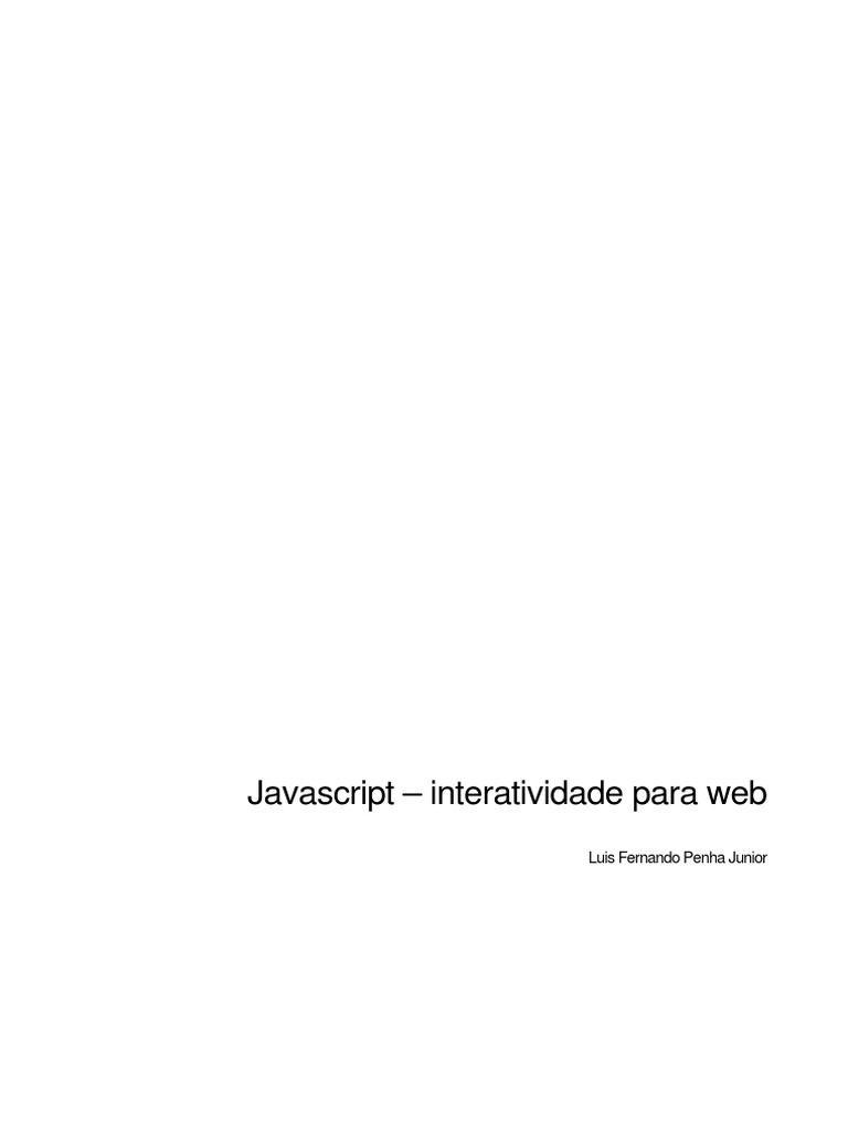Javascript - Interatividade para Web | PDF | Modelo de Documento por Objetos (DOM) | Script Java