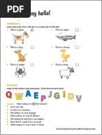 Cambridge Starters Reading & Writing Test | PDF