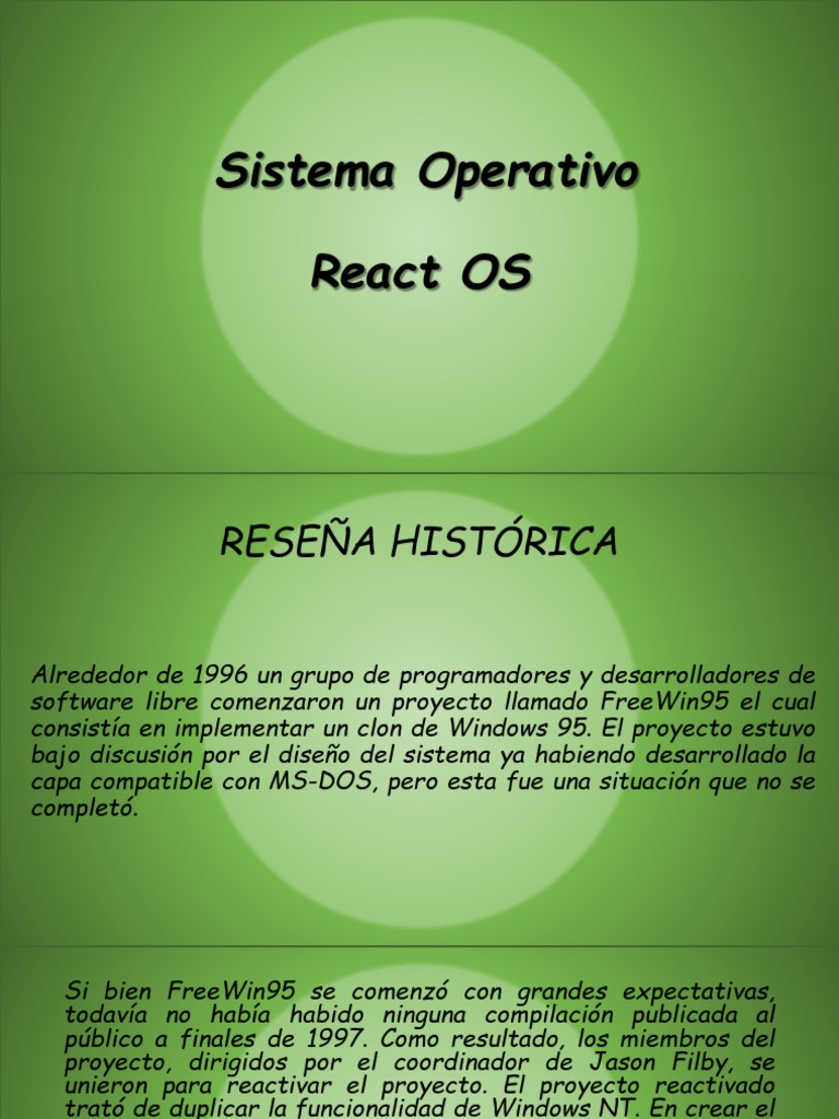 React OS | PDF | Windows Nt | Microsoft Windows