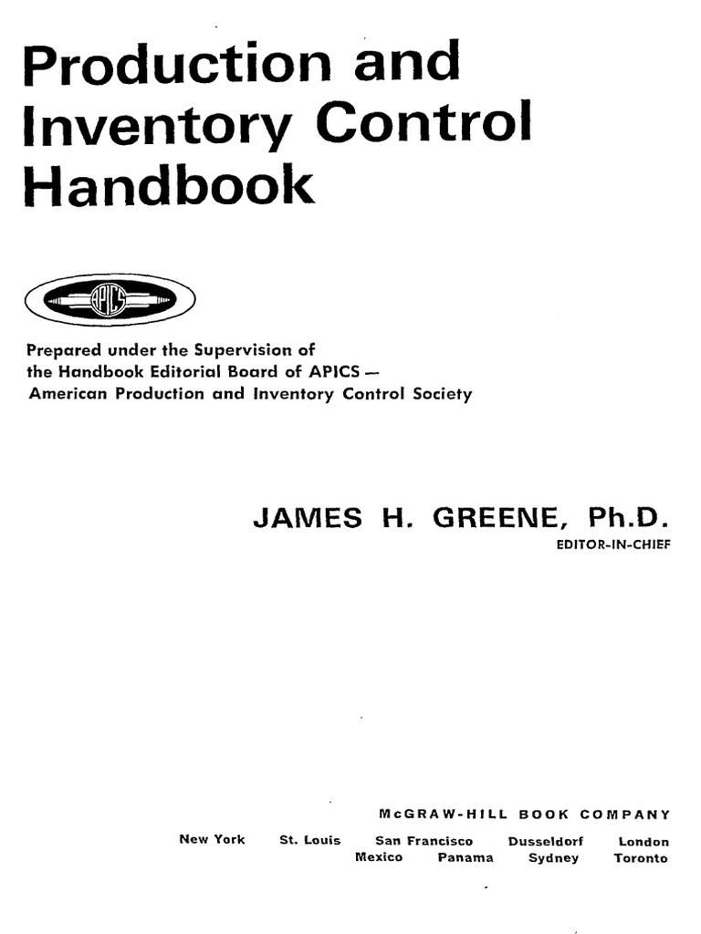 Production and Inventory Control Handbook | PDF