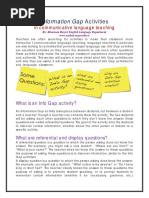 Information Gap Activities Handout | PDF | Question | Reading (Process)