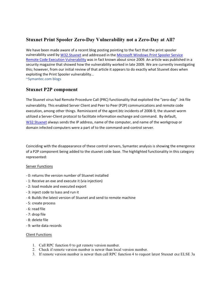Stuxnet Analysis | PDF | Business