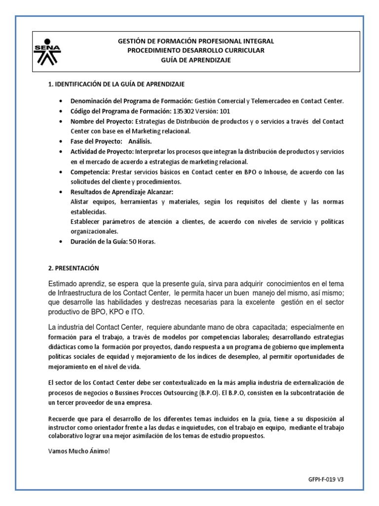 GFPI-F-019 - Formato - Guia - de - Aprendizaje FASE ANALISIS GO | PDF | Outsourcing | Evaluación