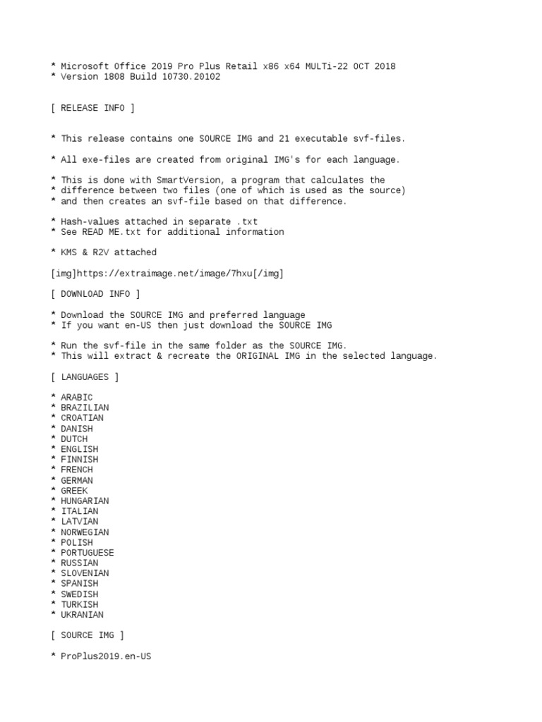 Microsoft Office 2019 Pro Plus Retail x86 x64 MULTi-22 OCT 2018 ...