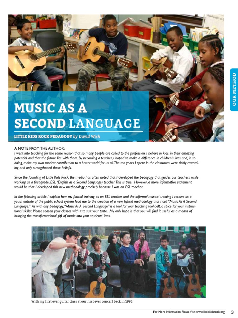 Music As A Second Language | PDF | Second Language | Neuropsychological ...