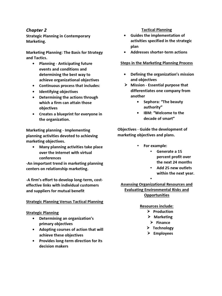 Chapter 2 Marketing | PDF | Marketing Strategy | Strategic Management