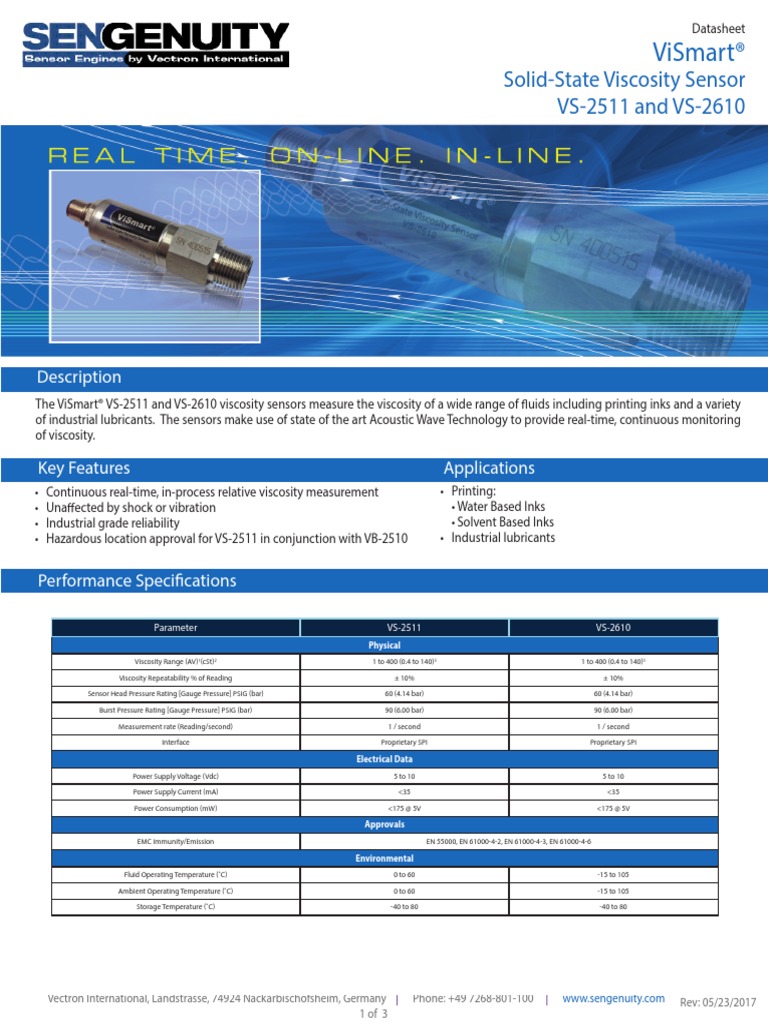 Viscometer Inline | PDF | Viscosity | Physical Quantities