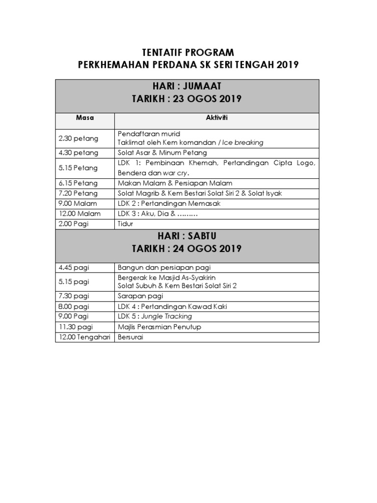 Tentatif Program | PDF