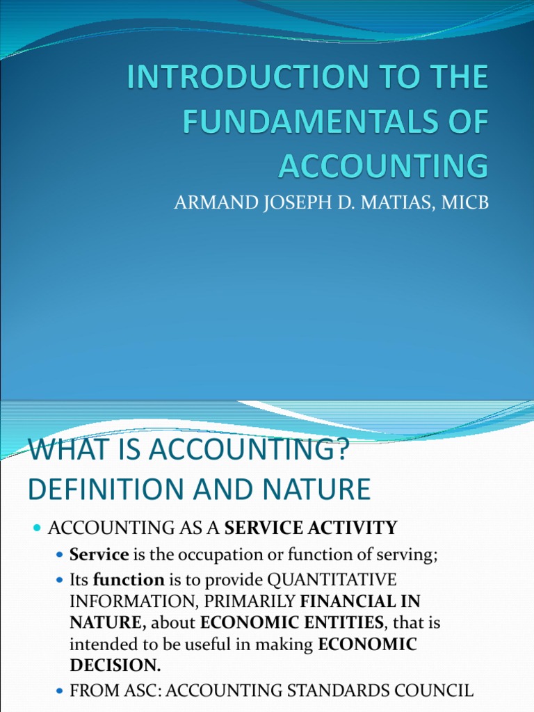 Introduction to Accounting Fundamentals | PDF | Partnership | Financial ...