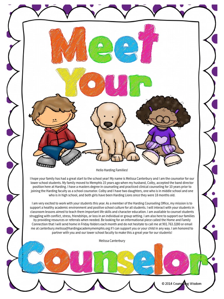 Meet Your Counselor | PDF | School Counselor | Applied Psychology