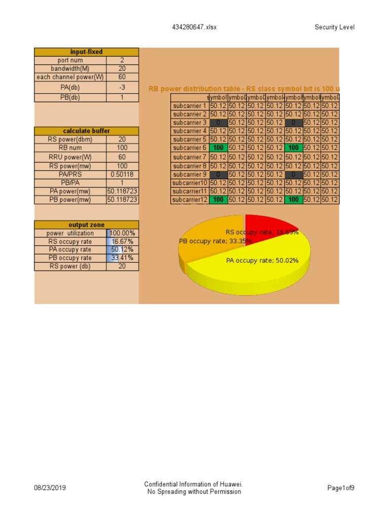 Input-Fixed: RB Power Distribution Table - RS Class Symbol Bit Is 100 ...