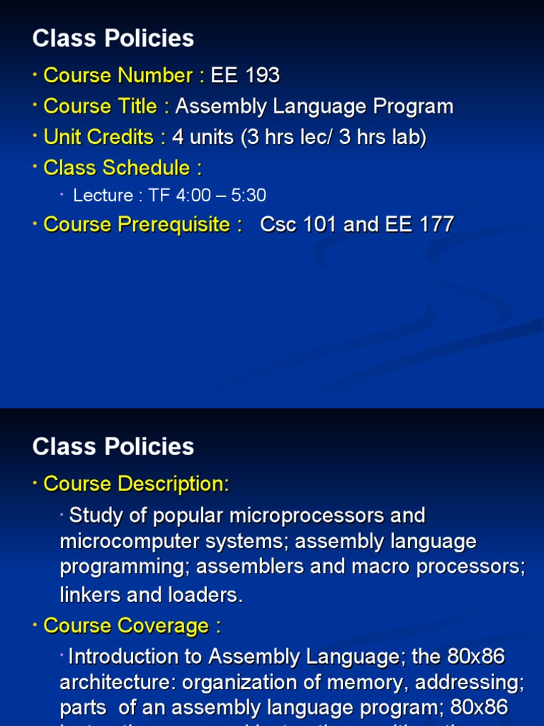 Lesson 1 | PDF | Implementation | Assembly Language