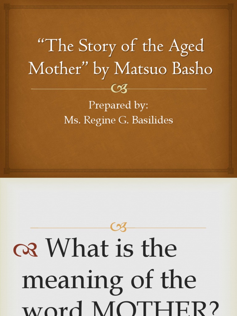 The Story of The Aged Mother | PDF | Poetry