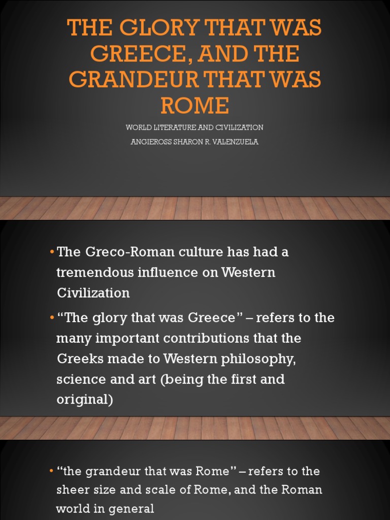 Greek Glory and Roman Grandeur Explained | PDF | Roman Empire ...