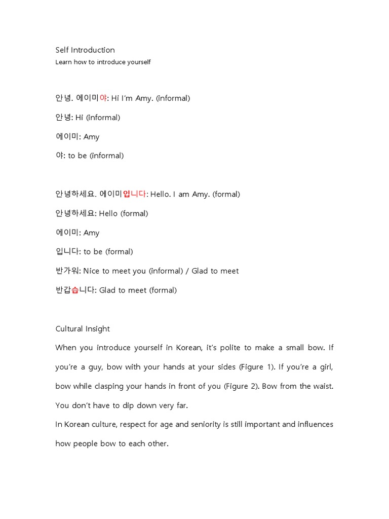 Learn Korean - Day 1 | PDF