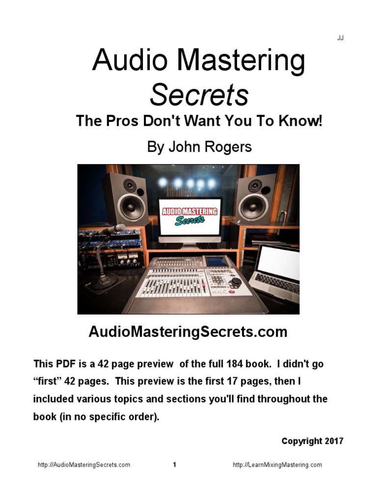 Audio Mastering Secrets FREE PDF | PDF | Equalization (Audio) | Audio ...
