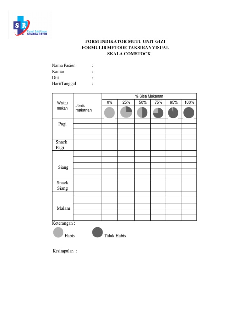 Formulir Metode Taksiran Visual Skala Comstock Fix Bangetssss | PDF