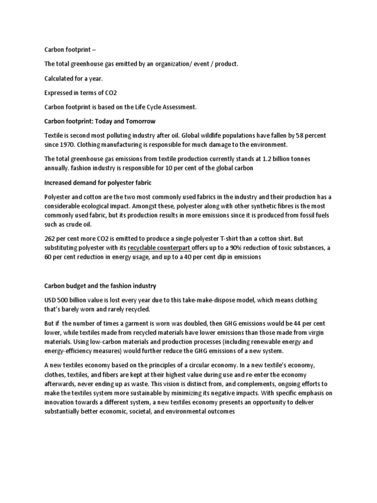 Caarbon Footprint | PDF